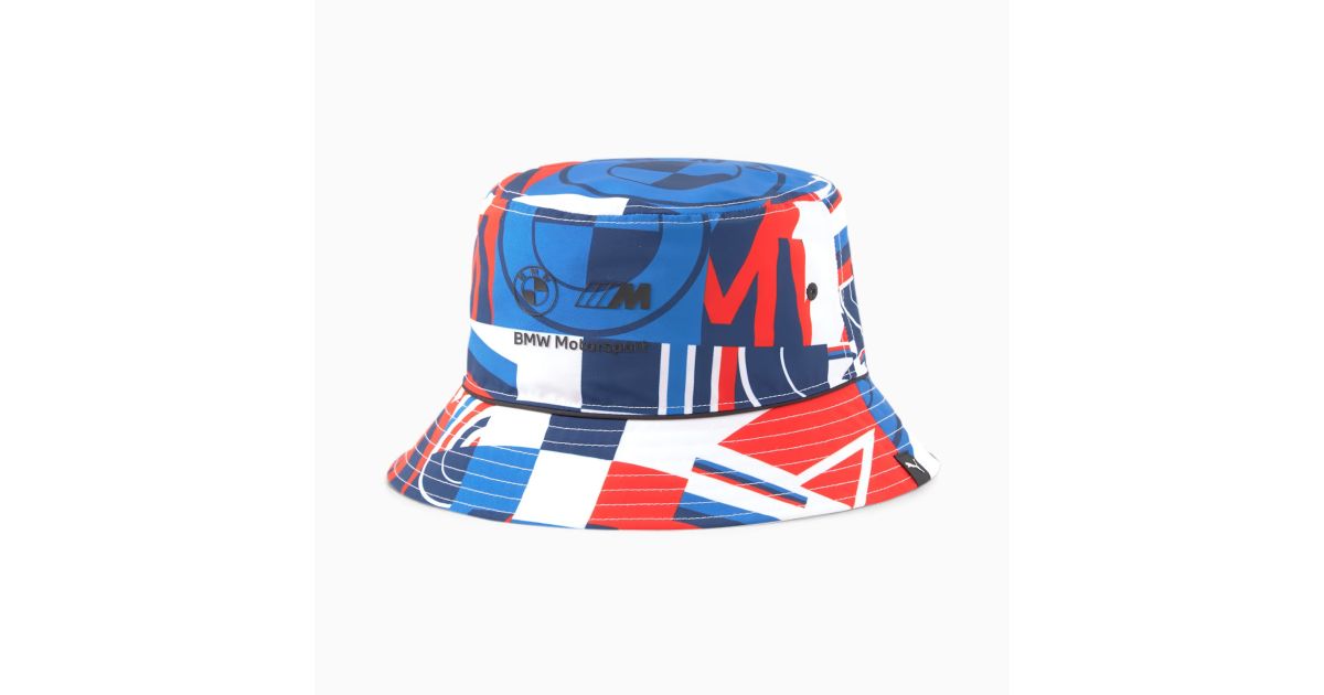 BMW MMS Bucket Hat Puma White-AOP - S | Linstashop